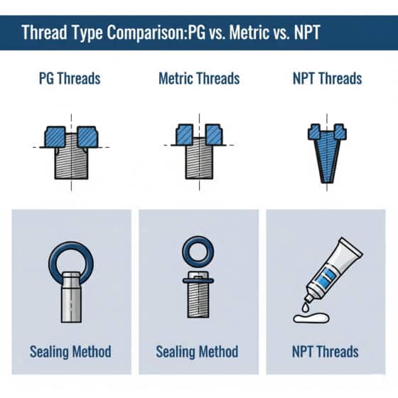 PG Vs Metric Vs NPT Threads: Which Cable Gland Threading System Should ...
