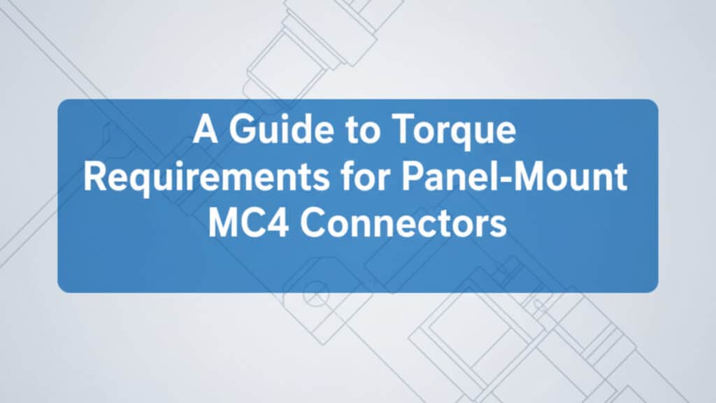 A Guide To Torque Requirements For Panel-Mount MC4 Connectors - Bepto ...
